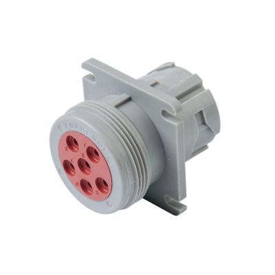 Amphenol AHD10-6-12P, AHD 6-position Receptacle, Flange, Threaded Rear ...