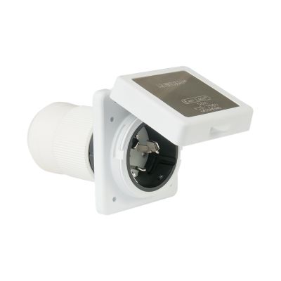 Marinco Power Inlet Contoured, Square - 50 Amp 125 Volt | Del City