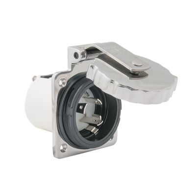 Power Inlet Stainless Steel - 30 Amp 125 Volt | Del City