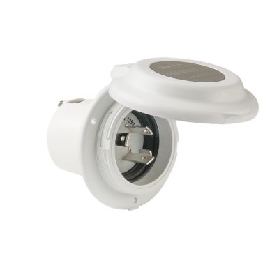 Power Inlet Contoured, Round - 30 Amp 125 Volt | Del City