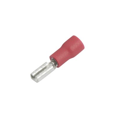 Vinyl Push-On Terminal, Female, Partially-Insulated, .110", Red, 22-18 ...