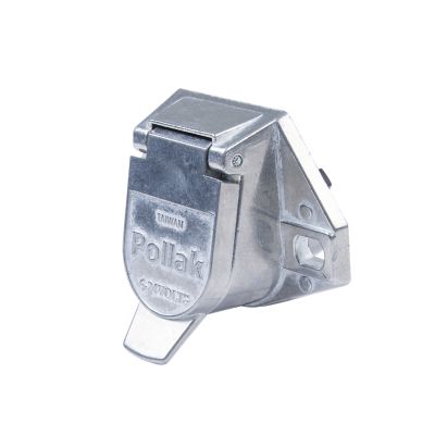 Pollak 12-812E, 7-Way Trailer Connector - ISO Round Pin Metal Socket (1 ...
