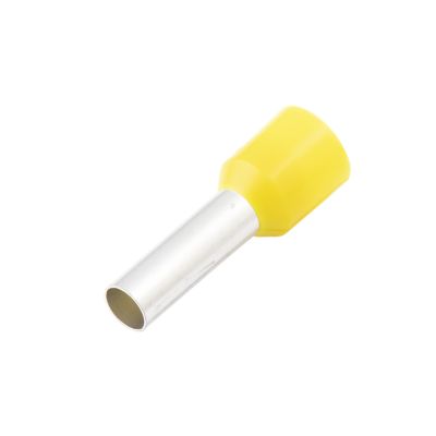 Insulated Wire Ferrule, Yellow, 10 Ga (6mm sq), 0.47" (12mm) Pin Length ...