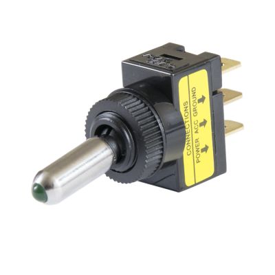 Short Handle with LED Tip Toggle Switches - SPST | Del City