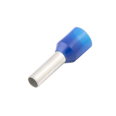 Insulated Wire Ferrule, Blue, 14 Ga (2.5mm sq), 0.31" (8mm) Pin Length ...