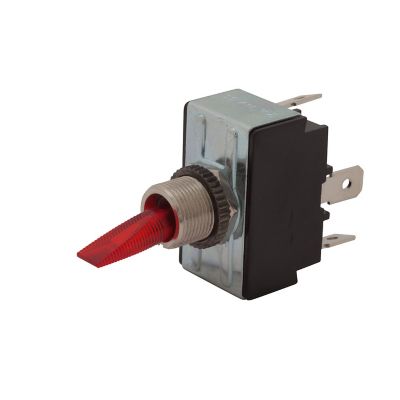 SPST Illuminated Red On-Off Wedge Toggle Switch DC Rated Only (1 MIN ...