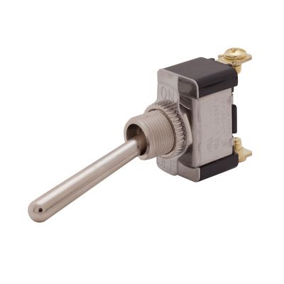 SPST On-Off Toggle Switch with Bat Handle, Screw Terminal - Assembled ...