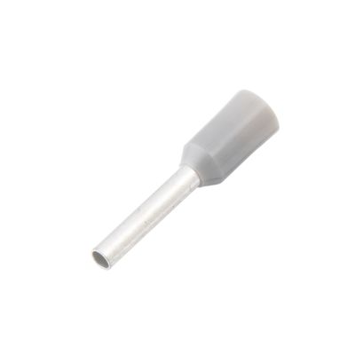 Insulated Wire Ferrule, Grey, 20 Ga (0.75mm sq), 0.31" (8mm) Pin Length ...