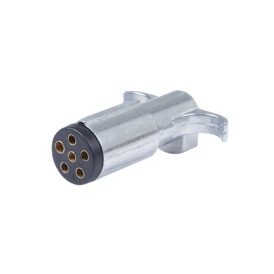 6-Way Round Pin Metal Trailer Connector - Plug | Del City