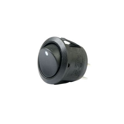 SPST On-Off Snap-in Round Rocker Switch, Legend Single White Dot (1 MIN ...