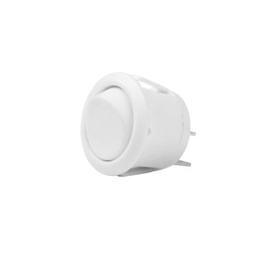 White Round Rocker Switch - SPST | Del City