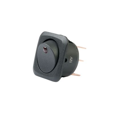 LED Illuminated, Snap-In Round Hole Rocker Switches - SPST, DC Rated ...