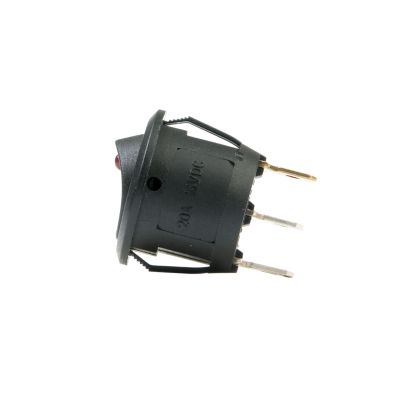 LED Illuminated Round Rocker Switch - SPST, DC Rated | Del City