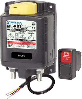 Blue Sea Systems 7713-BSS, ML-RBS Remote Battery Switch w/ Manual ...