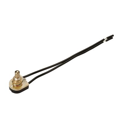 SPST Push Button Canopy Switch - Brass & Black | Del City