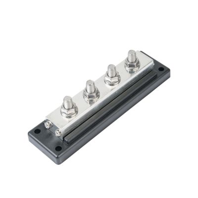 Blue Sea Systems 2104-BSS, PowerBar BusBar, 4 Gang, 3/8"-16 Studs, 600 ...