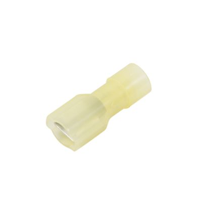 Nylon Push-On Terminal, Female, Fully Insulated, .250", Yellow, 12-10 ...