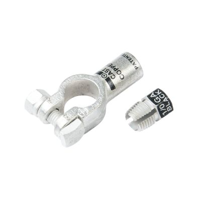 Straight Compression Nut Battery Terminals - Positive & Negative | Del City