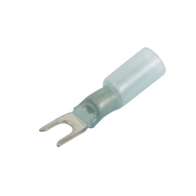 NSPA KS214-06, Heat Shrink & Crimp Spade Terminal, 6 Stud, Blue, 16-14 ...