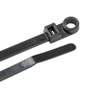 Heavy-Duty Screw Mount Cable Ties - UV Black | Del City