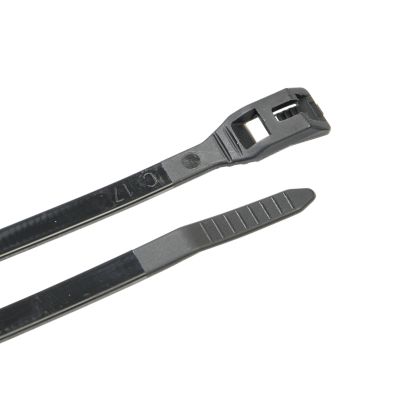 Low Profile Cable Tie, 11", 50lb, UV Black (100 MIN) | 994503 | Del City
