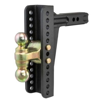 CURT Adjustable Channel Mount with Dual Ball (2" Shank, 14,000 lbs., 10 ...