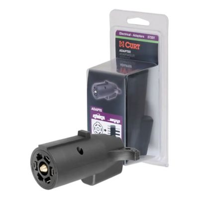 CURT 57251, 7-Way RV Blade Vehicle-Side to 5-Way Flat Trailer Wiring ...