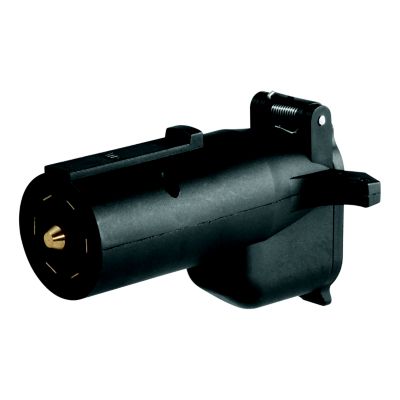 CURT Adapter with Alarm (7-Way RV Blade to 6-Way Round Trailer, Center ...