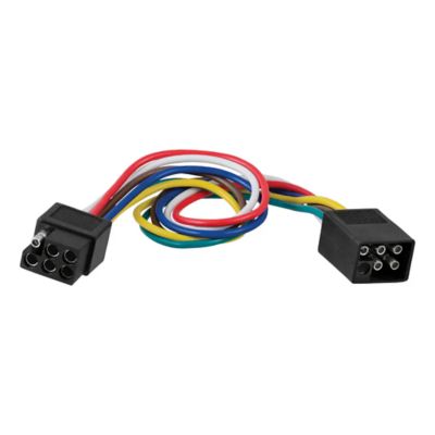 CURT 6-Way Square Connector Plug & Socket Loop with 12" Wires | Del City