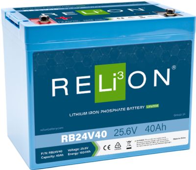 RELiON RB24V40, LIFEPO4 Legacy Lithium Battery 24 24V, Not Series ...