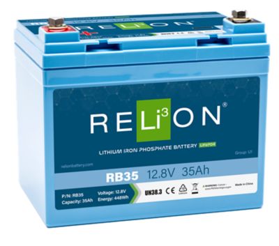 RELiON RB35, LIFEPO4 Legacy Lithium Battery U1 3SC 12V, Series Capable up to 36V, 12.8V, 35 Amp ...